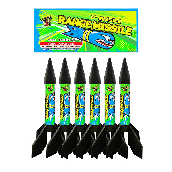 RANGE MISSILE 8 inch - 6 PACK – Fireworks Superstore USA